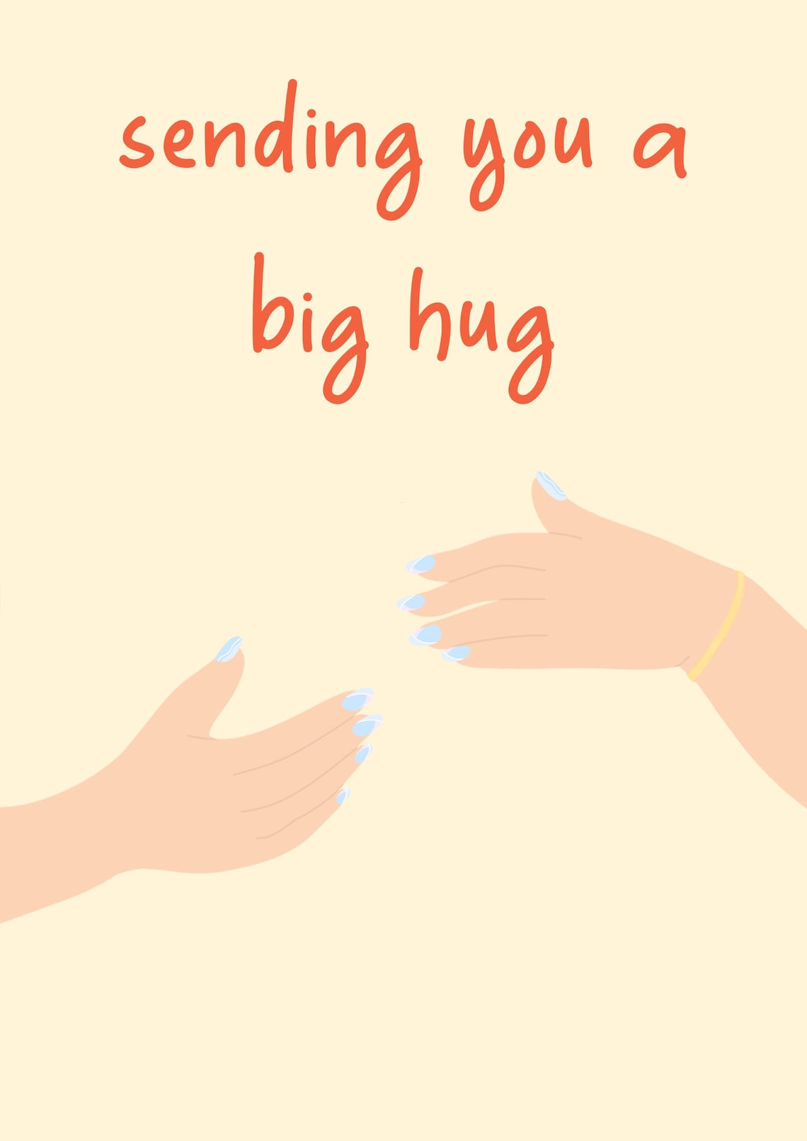 Sending You a Big Hug Illustrated Greeting Card A5 High | Etsy