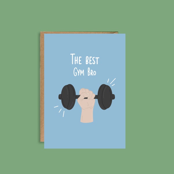 Gym Bro Birthday Card - Etsy