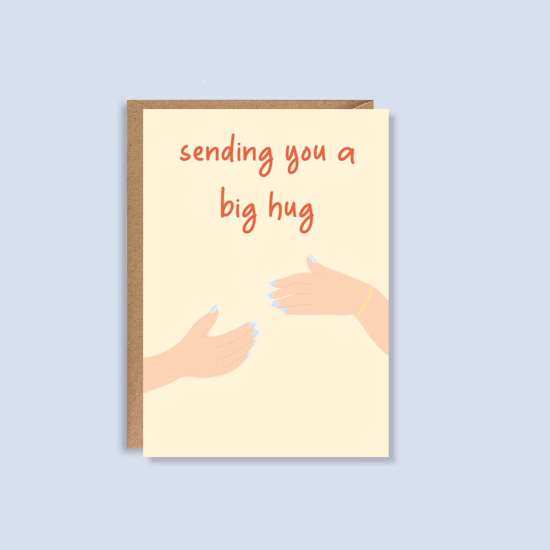 Sending You a Big Hug | Illustrated Greeting Card | A5 High Quality ...