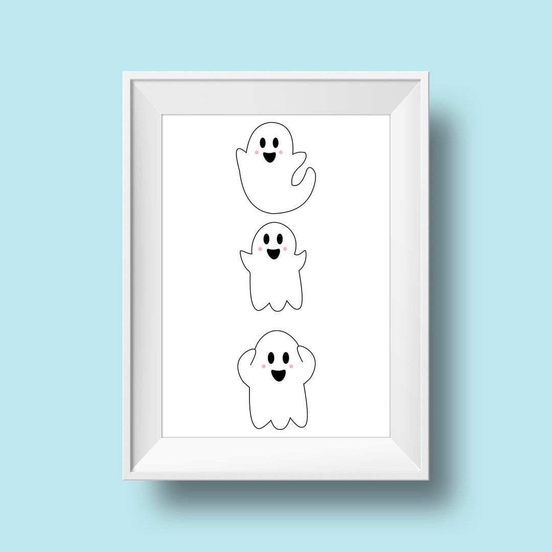 Three Ghosts Art Print: Fun Colorful Gallery Wall Decor - Etsy
