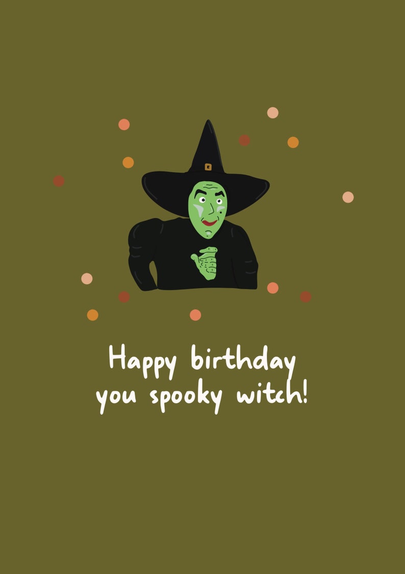 You Spooky Witch Birthday Card | Greeting Card | A5 High Quality ...