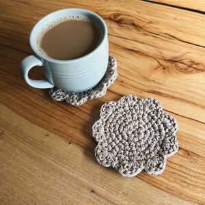 Crochet Coaster Flower, Crochet Mug Rug, Hand Knit Coaster, Crochet ...
