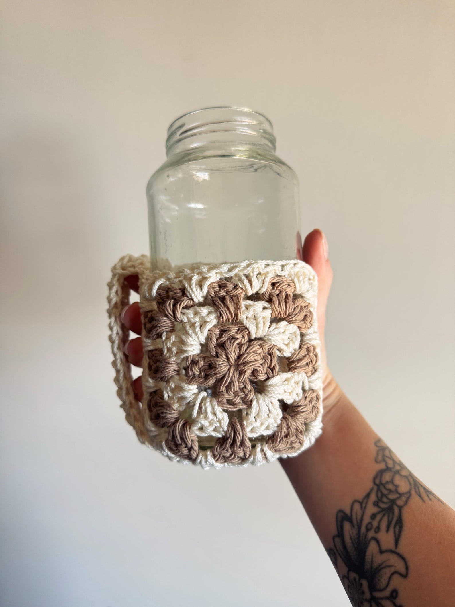Coffee Cozy Crochet, Crochet Cup Cozy, Granny Square Coffee Cozy ...
