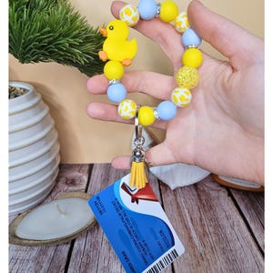 Duck Beaded Keychain Wristlet With FREE Card Holder – Perfect Cruise ...