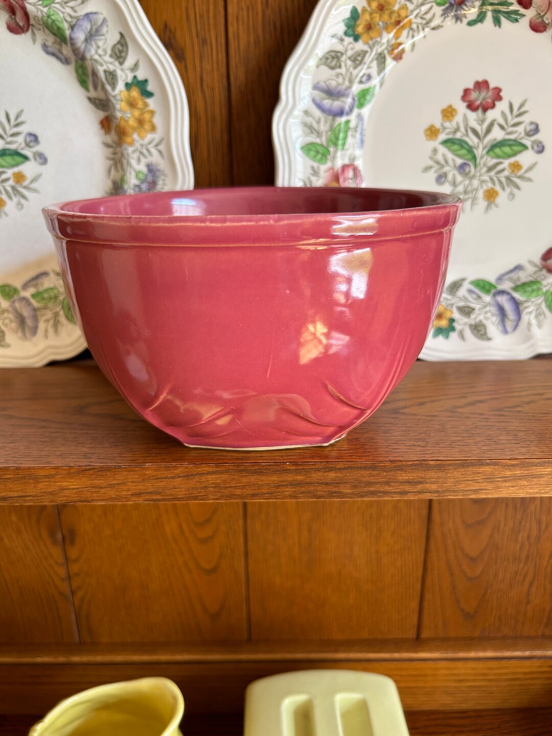 Vintage Mccoy Red/ Maroon/burgundy Bowl Vintage Great Display or ...