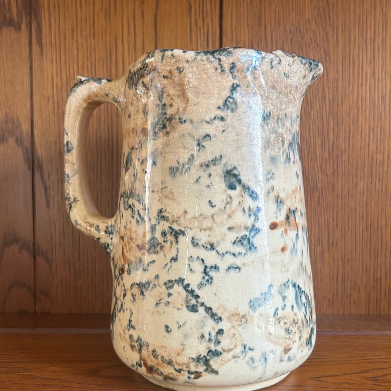 Yellow Ware Pitcher - Etsy