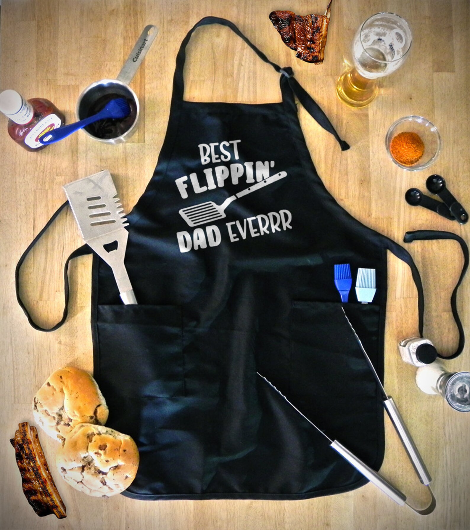 Dad Grilling Apron With Pockets Funny BBQ Aprons for Men - Etsy