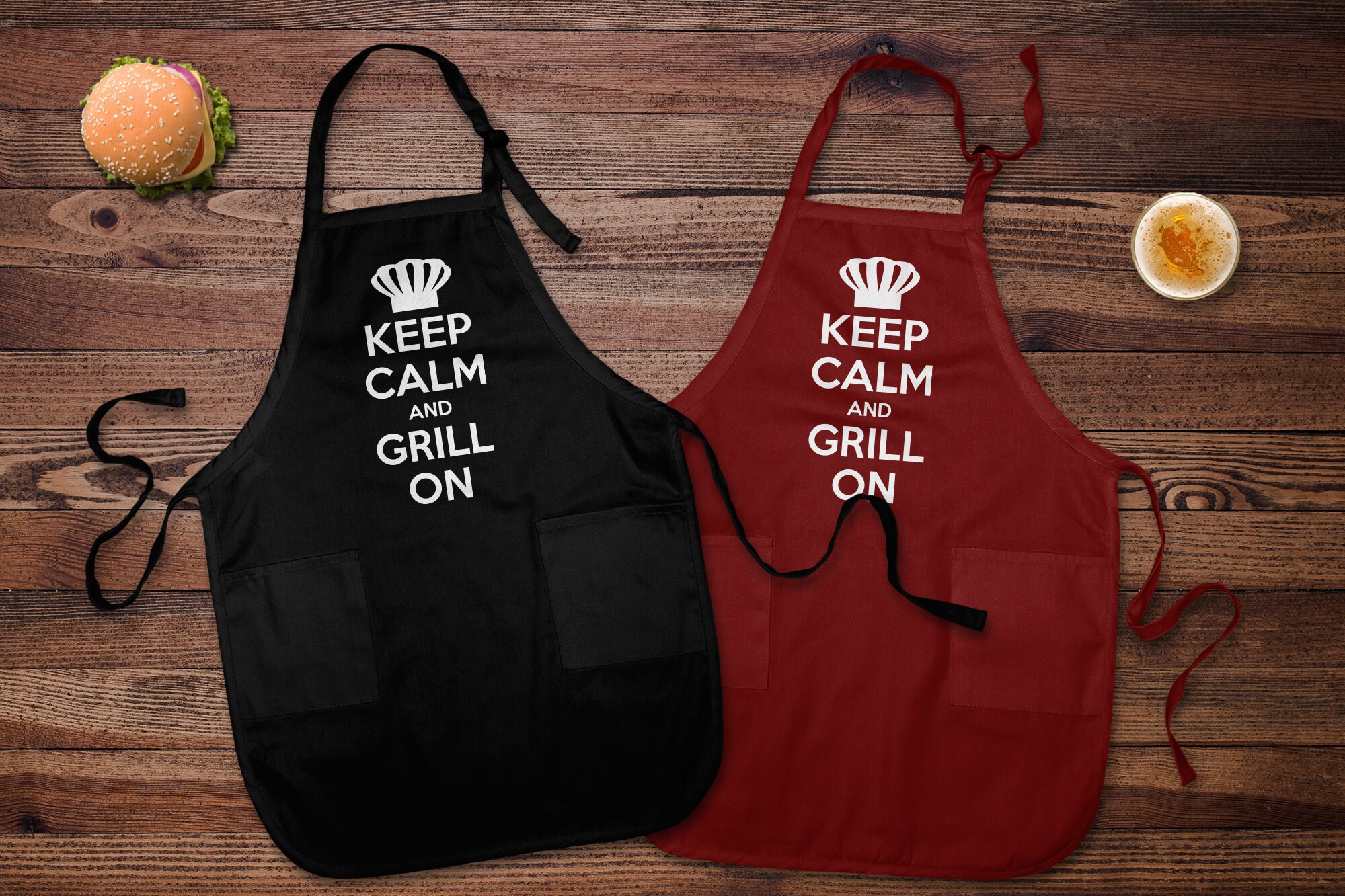 Funny BBQ Grilling Apron Keep Calm and Grill On Gift for - Etsy UK