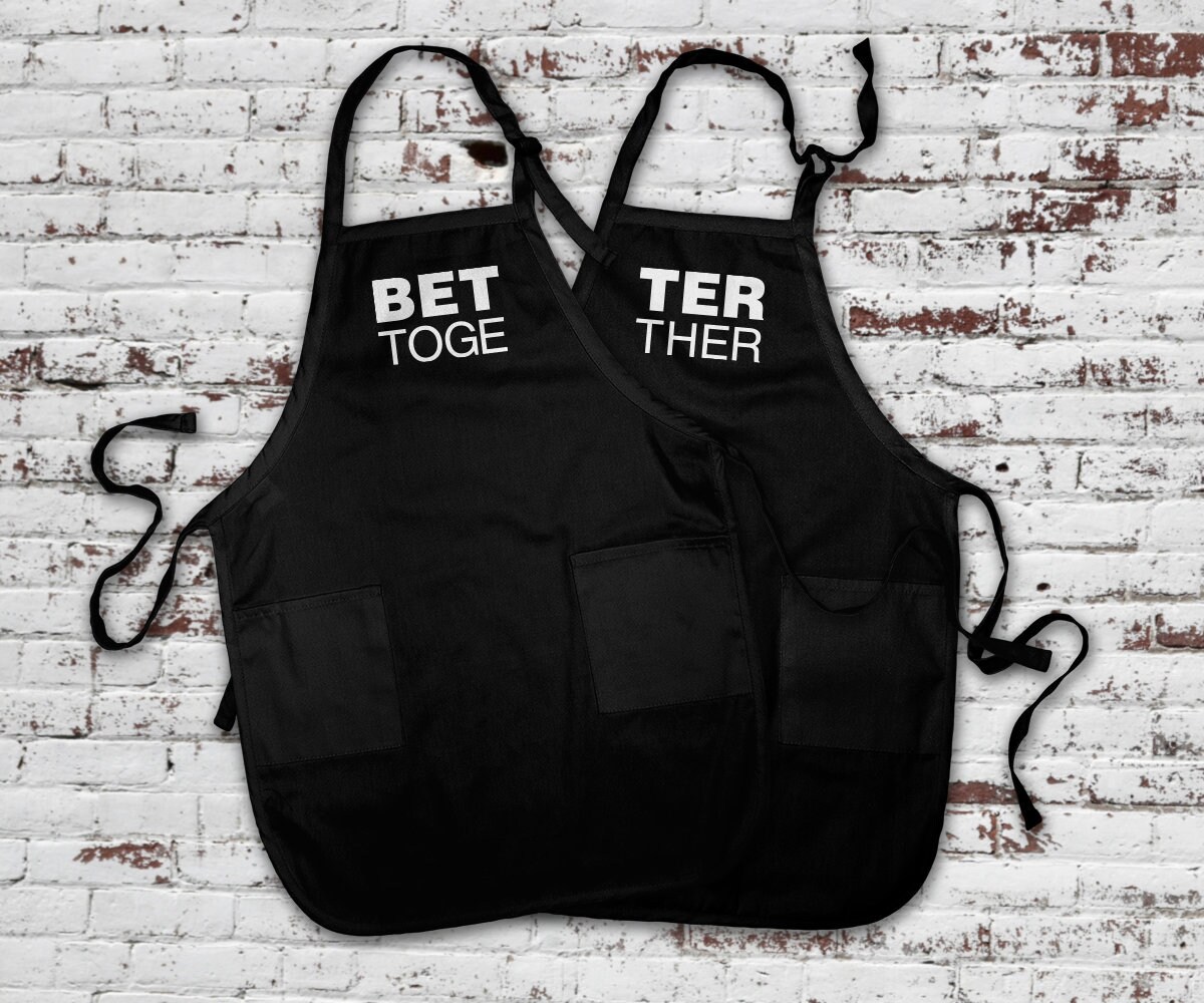 Couples Apron Set Matching Couple Aprons Better Together - Etsy