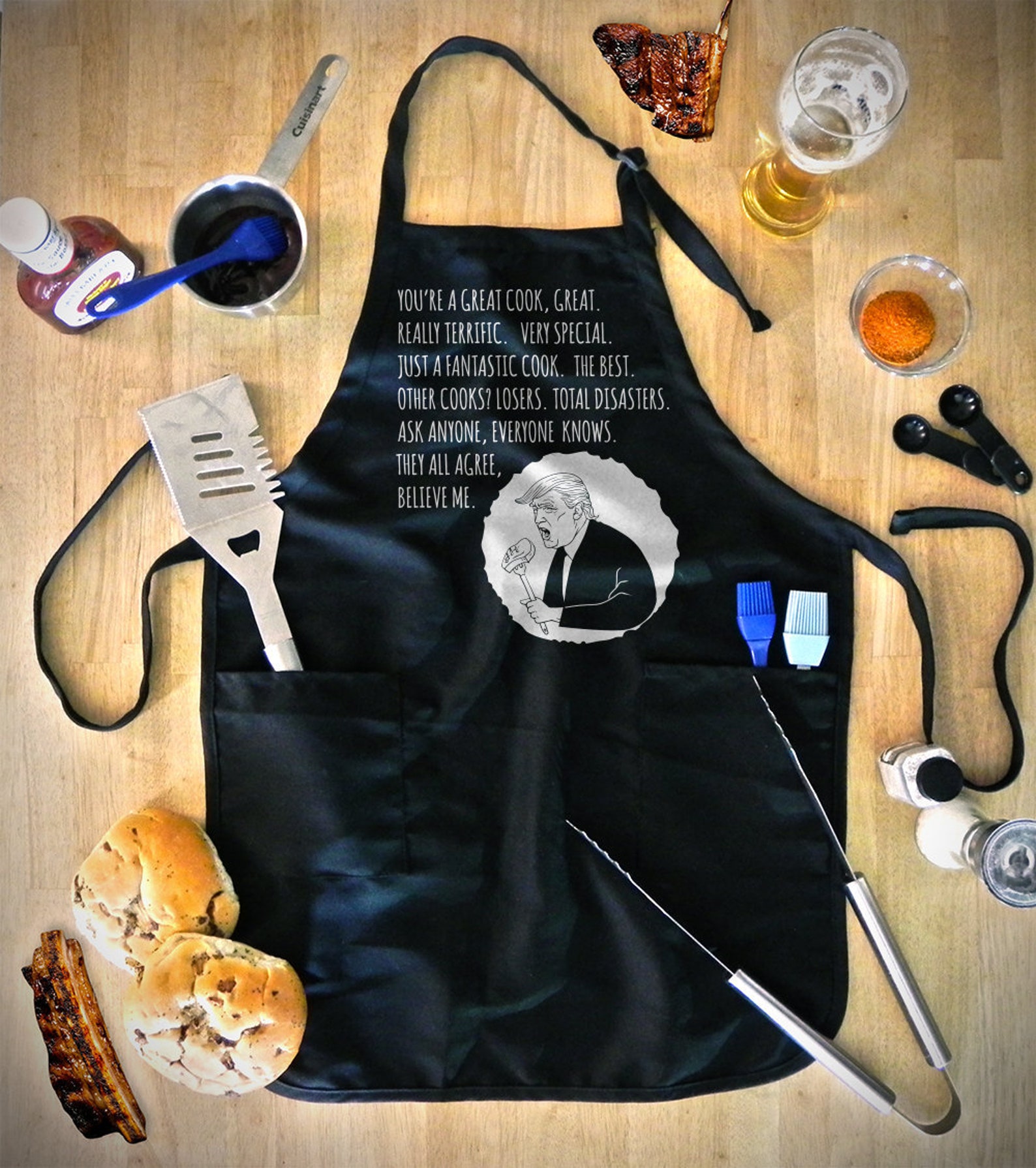 Funny Trump Gift Donald Trump Apron - Funny Bbq Apron for Men, Cooking ...