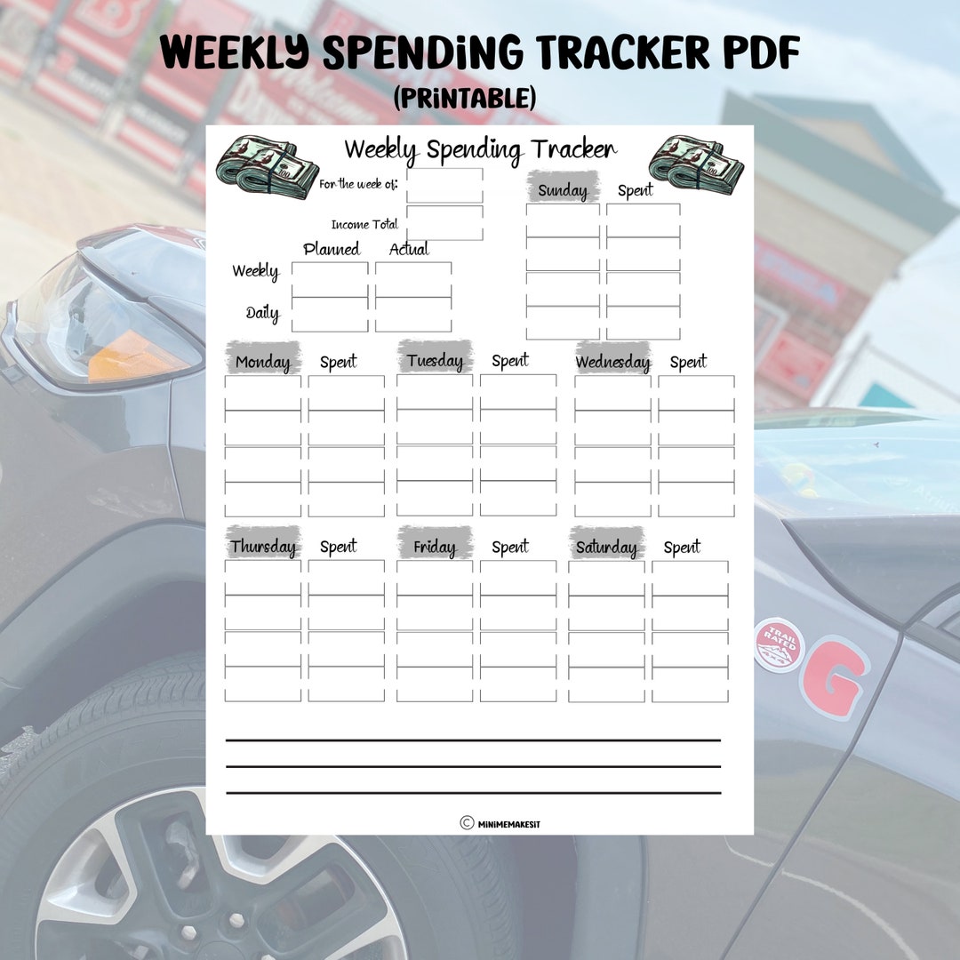 Spending Planner Printable, Weekly Printable Planner, Instant Download ...