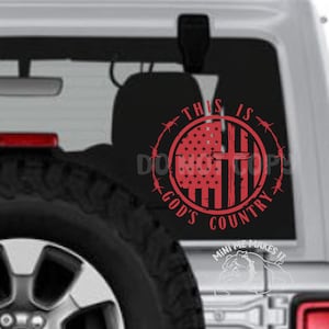 This is Gods Country Decal, Religious Decal, Christian Sticker - Etsy