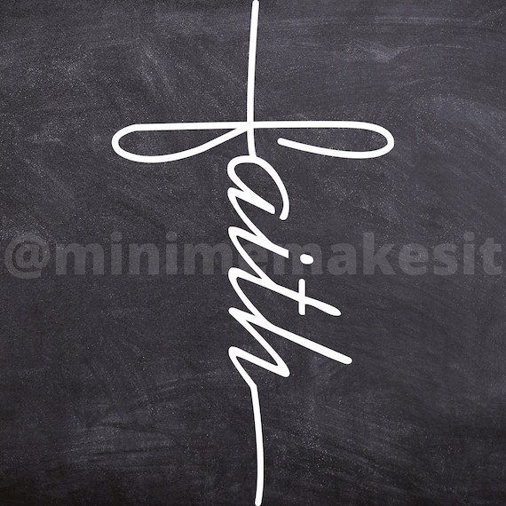 Faith Cross Decal Faith Cross Laptop Sticker Faith Cross Car | Etsy