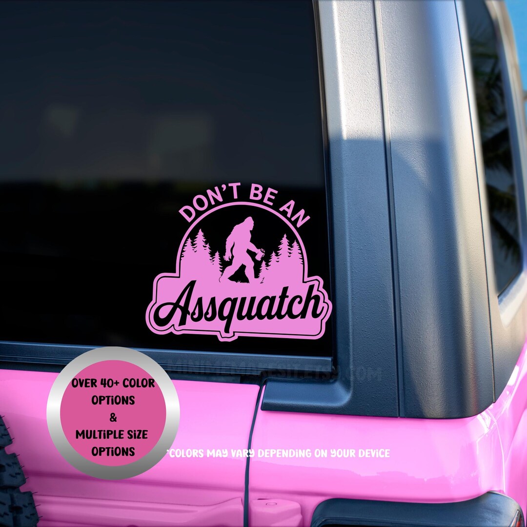 Funny Assquatch Bigfoot Vinyl Decal - Etsy