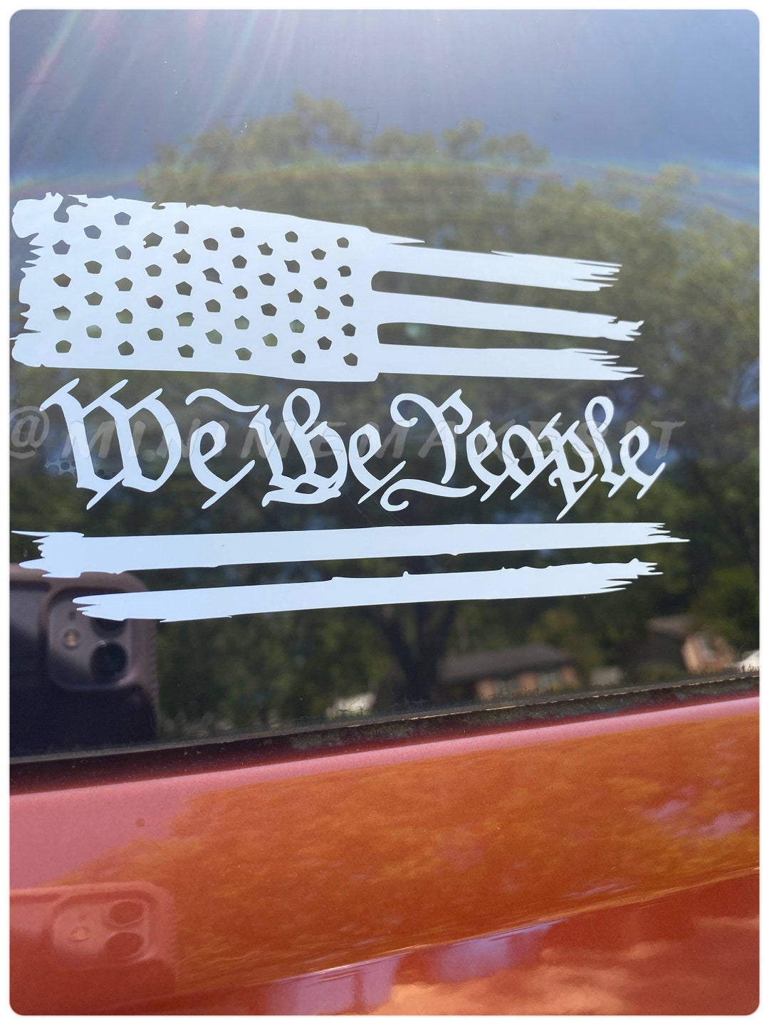 We the People Car Decal, We the People Sticker, Flag Decal, Vinyl Flag ...