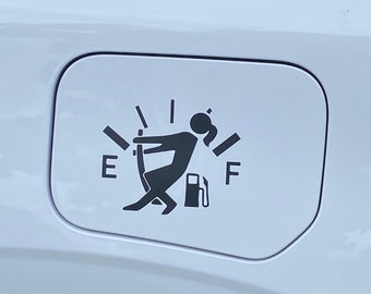 Empty Gas Tank Silhouette Fuel Door Decal Car Decals Car - Etsy