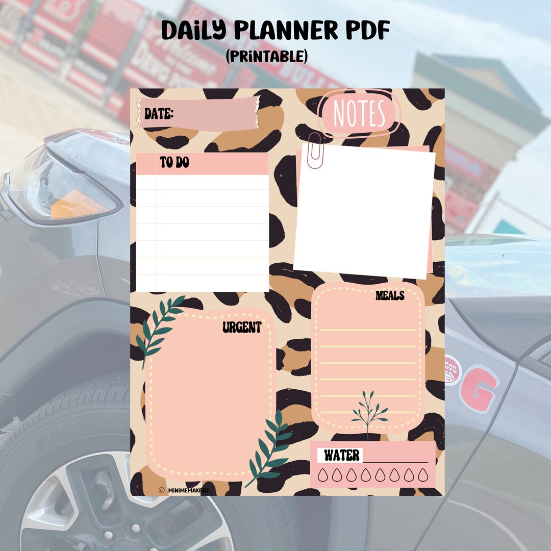 Daily Planner Printable, Printable Planner, Instant Download, PDF ...
