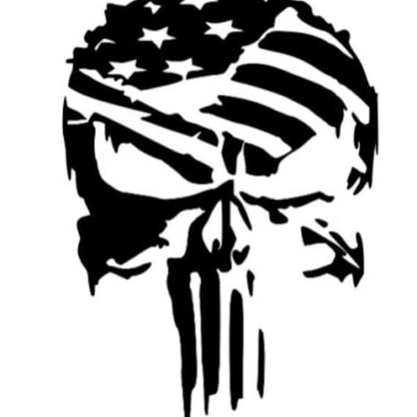 Punisher Skull Decal - Etsy