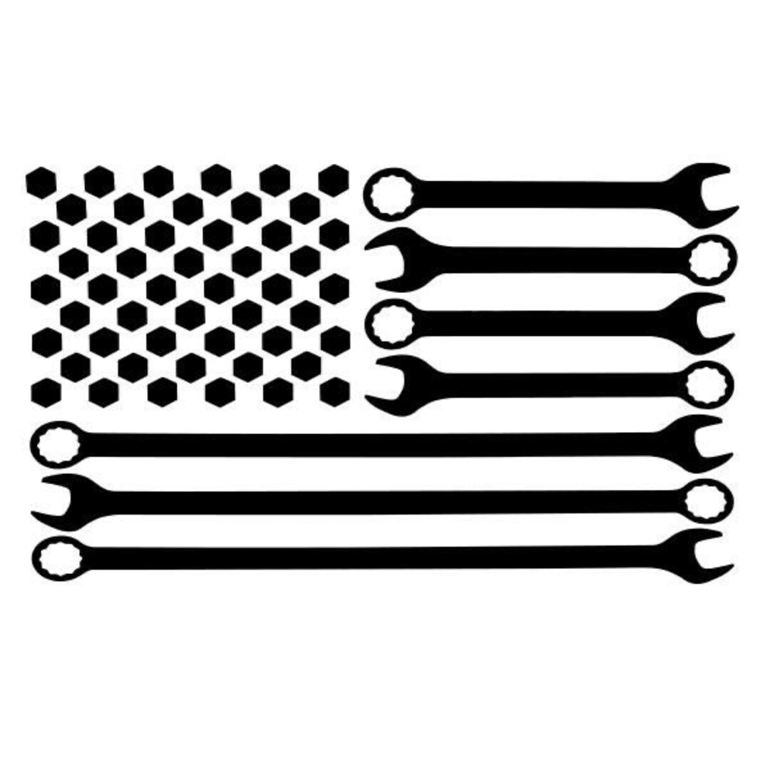 2 Pack- Flag of Tools Decal, Toolbox Decal - Etsy