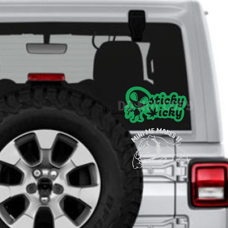 Sticky Icky Vinyl Decal, 420 Sticker, Alien Decal - Etsy