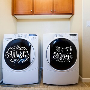 Washer and Dryer DECAL SET, Bubbles Laundry Set Decal, House Decal ...