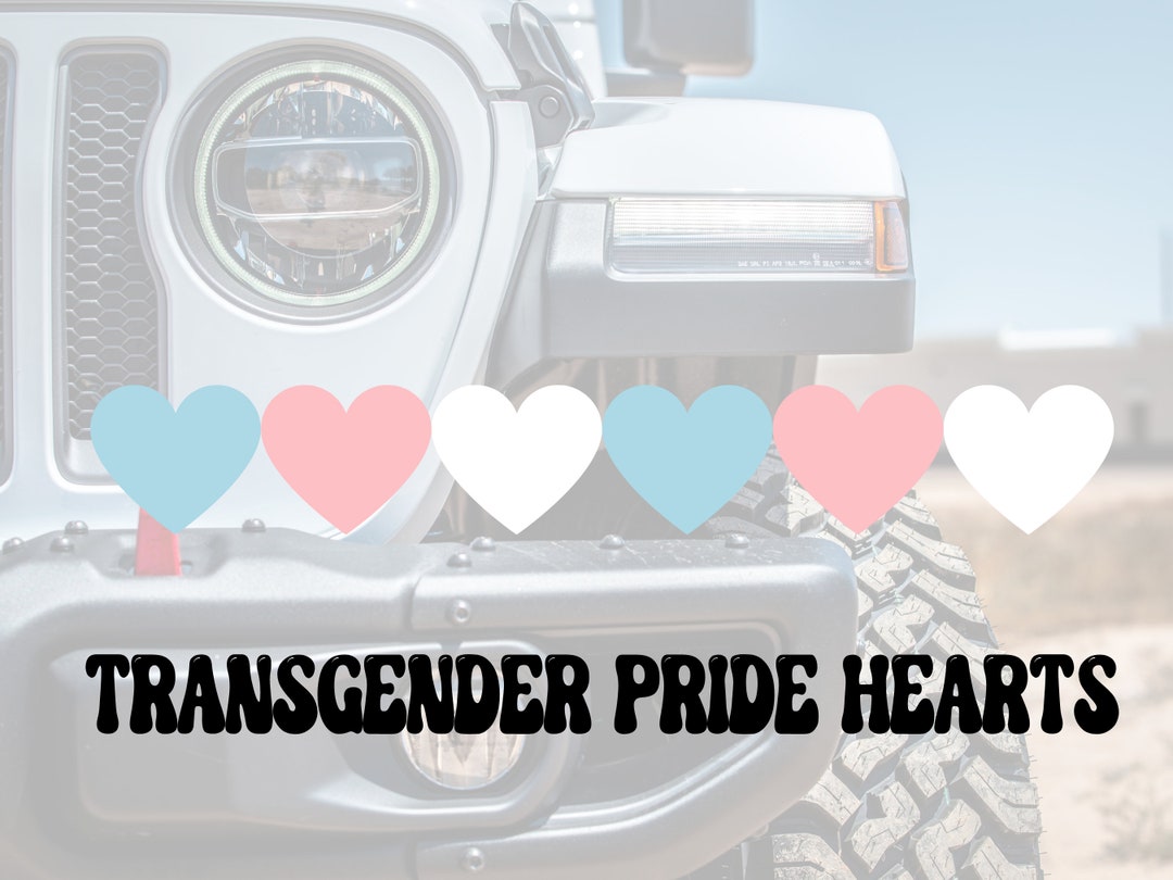 Transgender Pride Hearts Decal Transgender Pride - Etsy