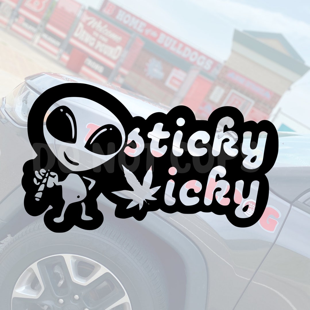 Sticky Icky Vinyl Decal, 420 Sticker, Alien Decal - Etsy