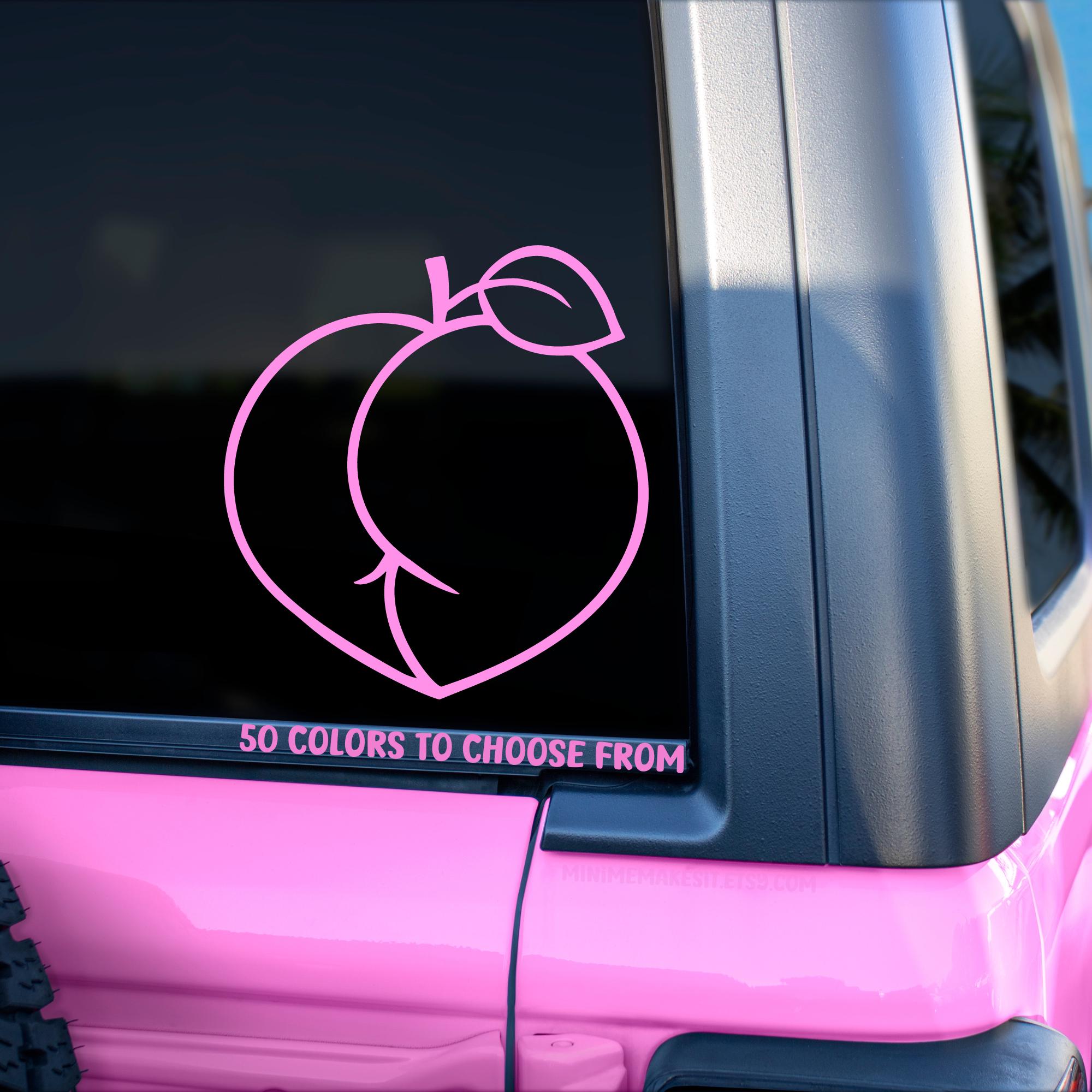 Peach Booty Funny Car Decal: Truck Vinyl Sticker - Etsy