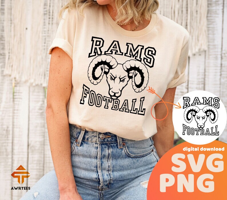 Rams Football Svg Numbers, Rams Svg, Football Svg, School Pride, Rams ...