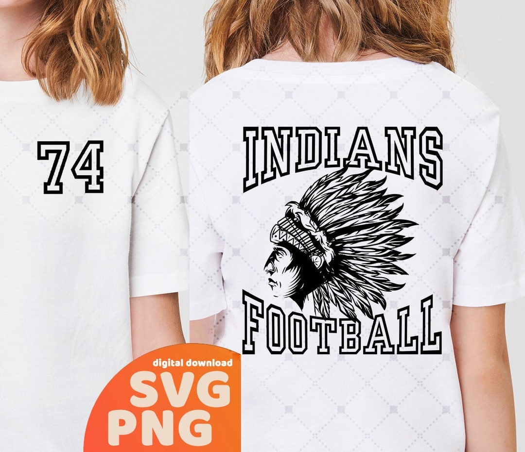 Indians Football Svg + Numbers, Indians Svg, Indians Svg, Indians Pride ...