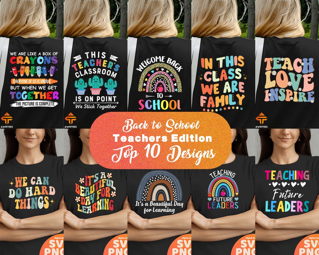 Back to School Svg Png Bundle Top 10, 1st Day of School 1st 2nd Grade ...