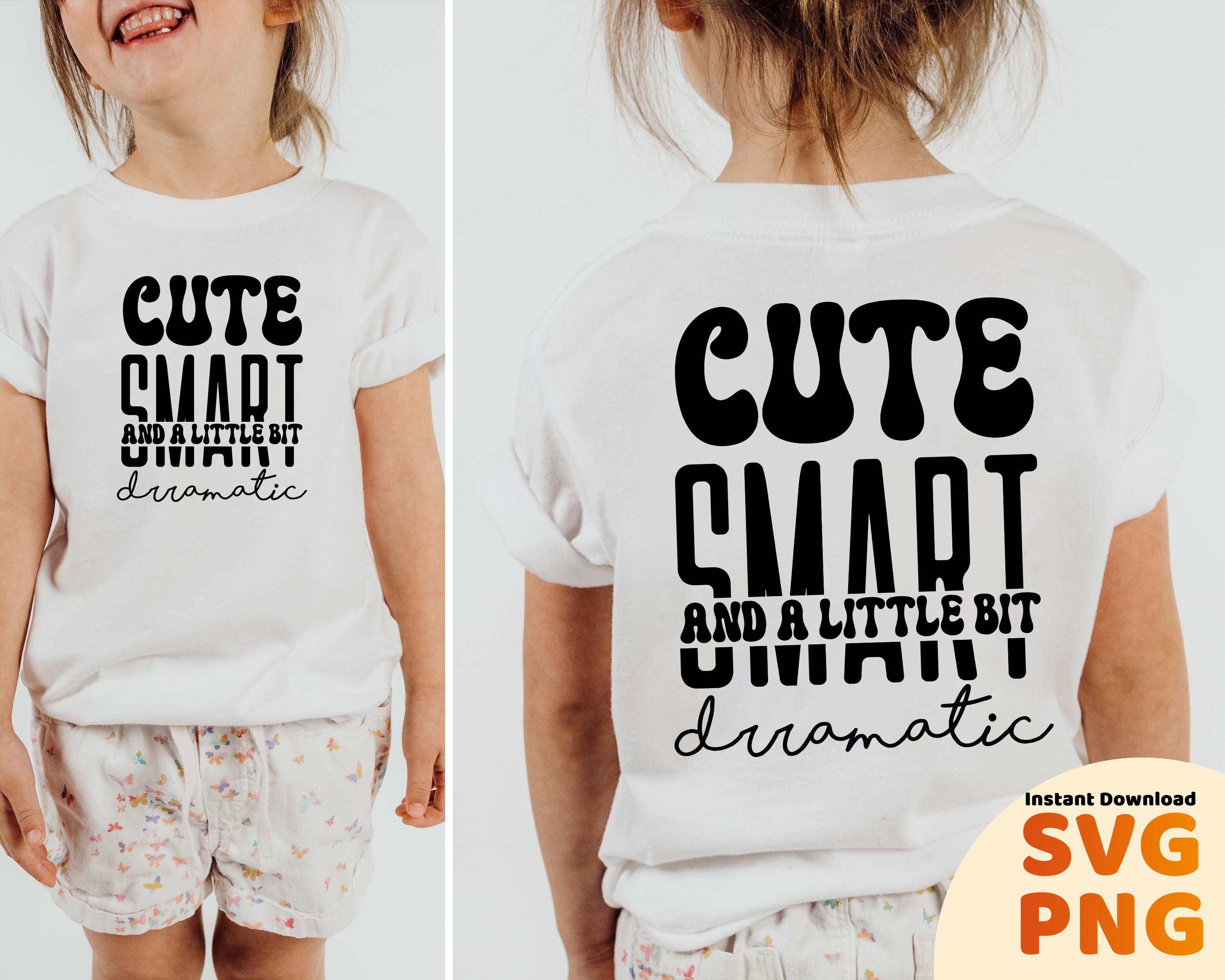 Cute Smart and Dramatic SVG PNG, Kid Toddler Svg, Groovy Wavy Svg, Boy ...