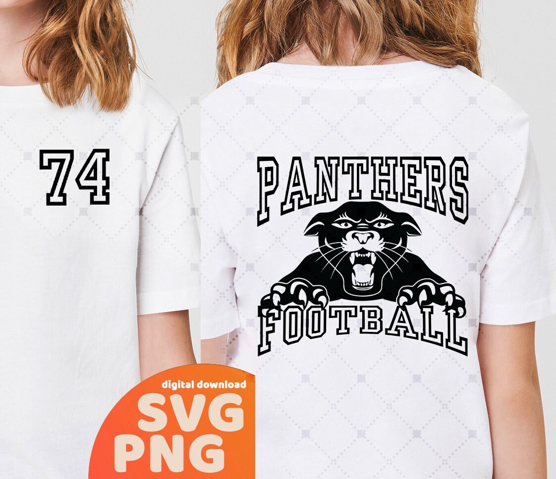 Panthers Football Svg + Numbers, Panthers Svg, Football Svg, School ...