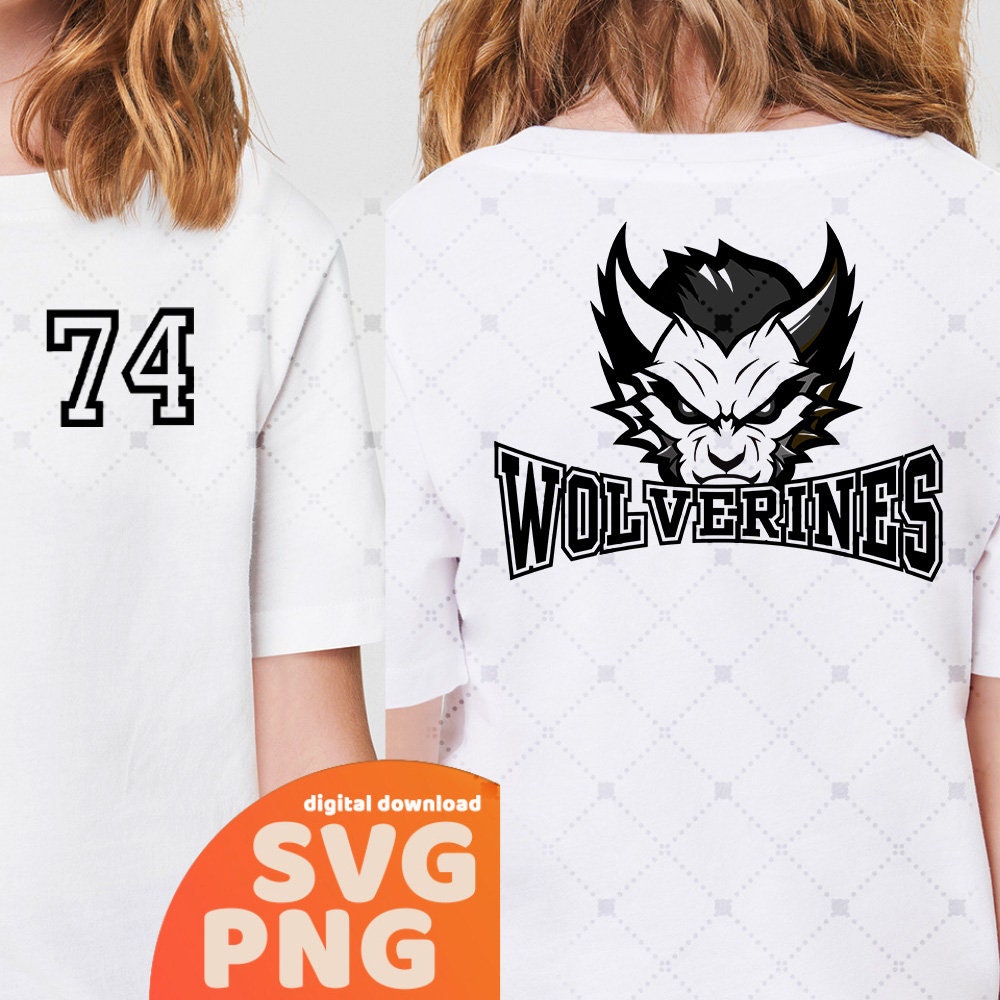 Wolverines Svg + Numbers, Wolverines Svg, Sport Mascot Svg, School ...