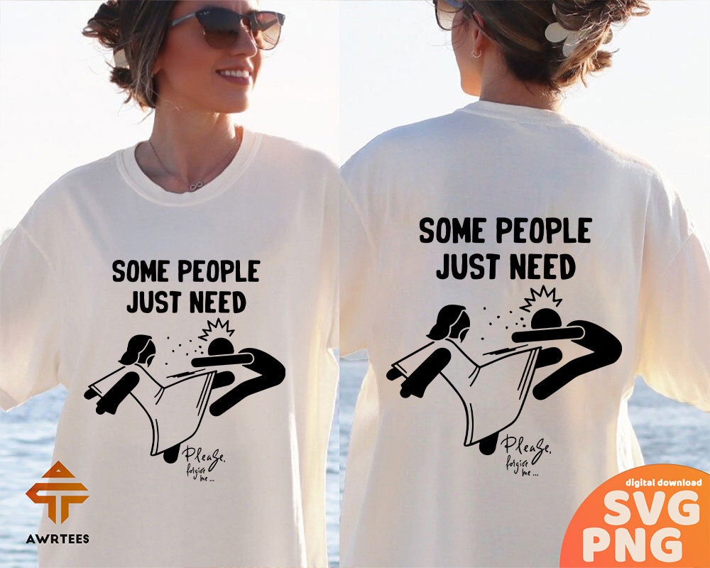 Some People Just Need A Kick a Push Svg/png, Funny Jesus Kick Svg ...