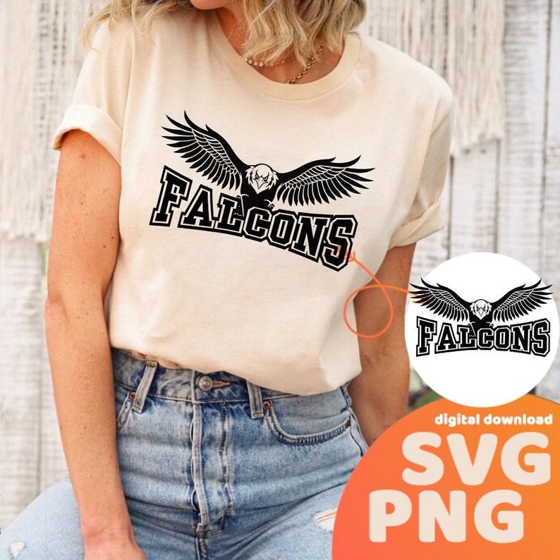 Falcons Svg + Numbers, Falcons Mom Svg, Svg Sport Mascot, School Pride ...