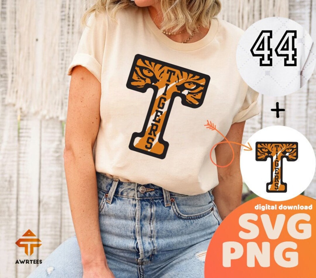 Tigers SVG PNG + Numbers, Tiger Eyes Letter T Svg, Stacked Tigers Svg ...