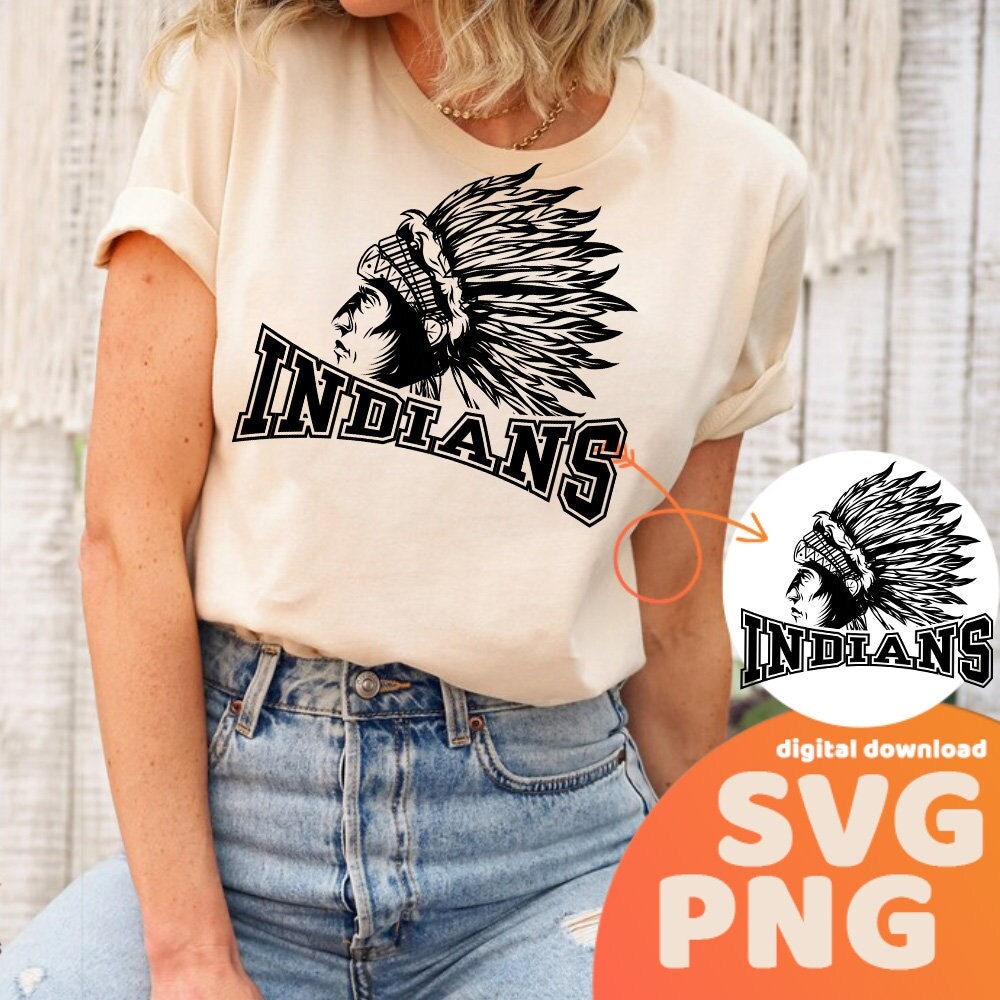 Indians Svg + Numbers, Indians Svg, Svg, School Sport Pride, Indians ...