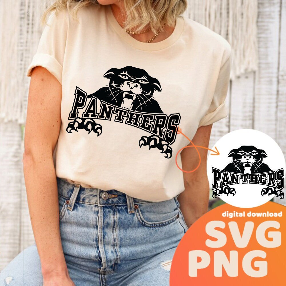 Panthers Svg + Numbers, Panthers Svg, Svg, School Pride, Panthers ...