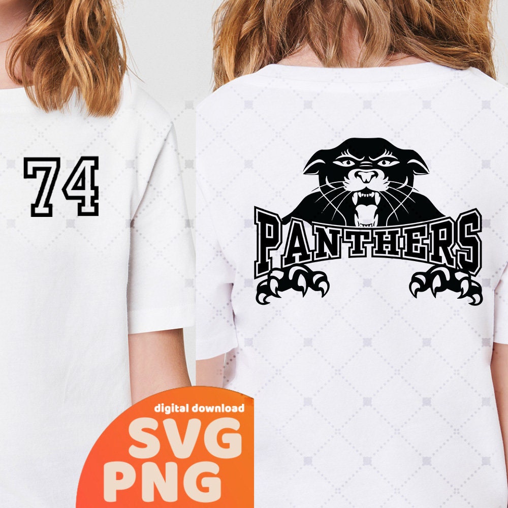 Panthers Svg + Numbers, Panthers Svg, Svg, School Pride, Panthers ...