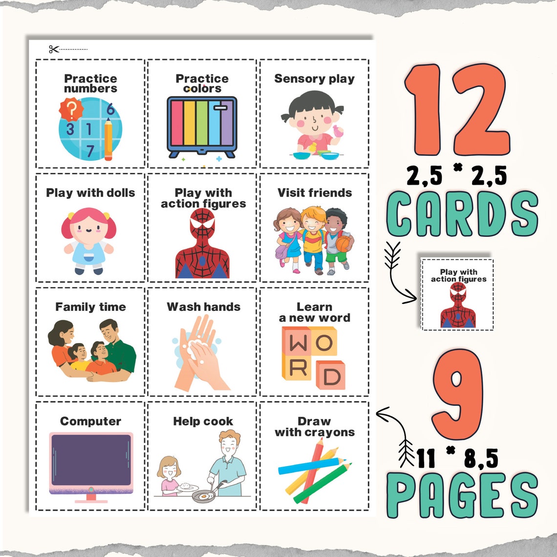 Daily Routine Cards Toddler Routine Chart Visual Schedule for Kids ...