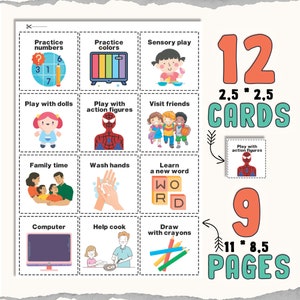 Daily Routine Cards Toddler Routine Chart Visual Schedule for Kids ...