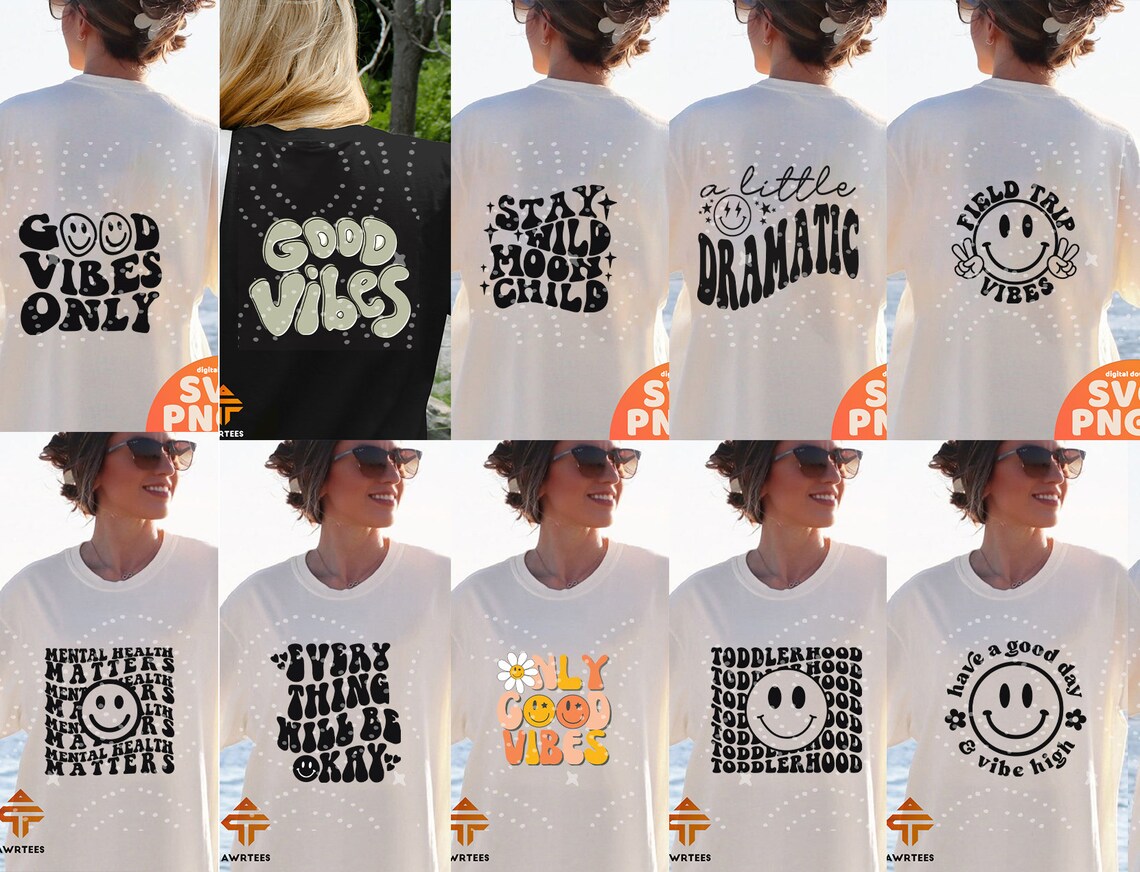 30 Groovy Svg Bundle, Boho Svg, Motivational Svg, Hippie Svg, Aesthetic ...