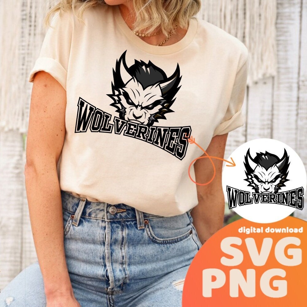 Wolverines Svg + Numbers, Wolverines Svg, Sport Mascot Svg, School ...