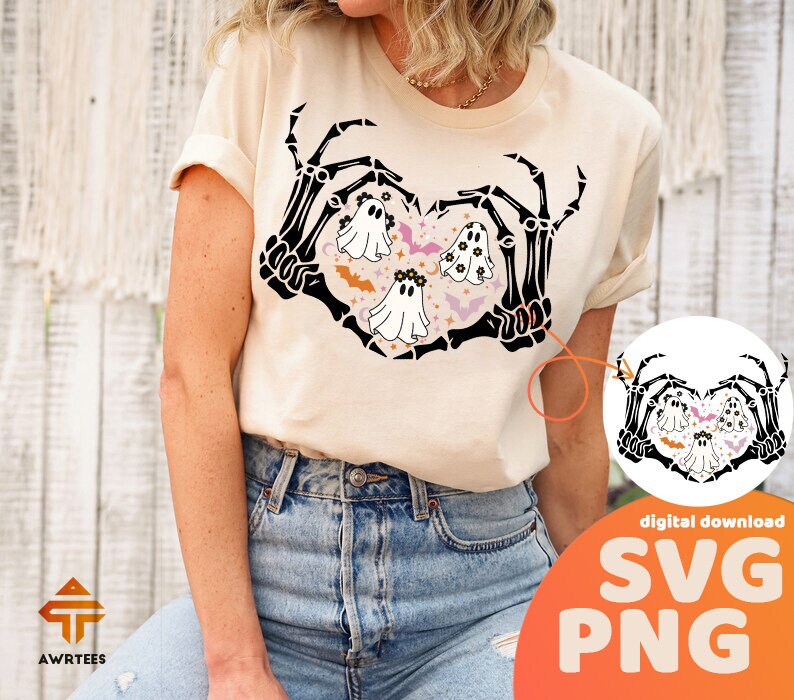 Groovy Ghost Svg, Spooky Season Svg/png, Kids Halloween Svg, Hippie Bat ...