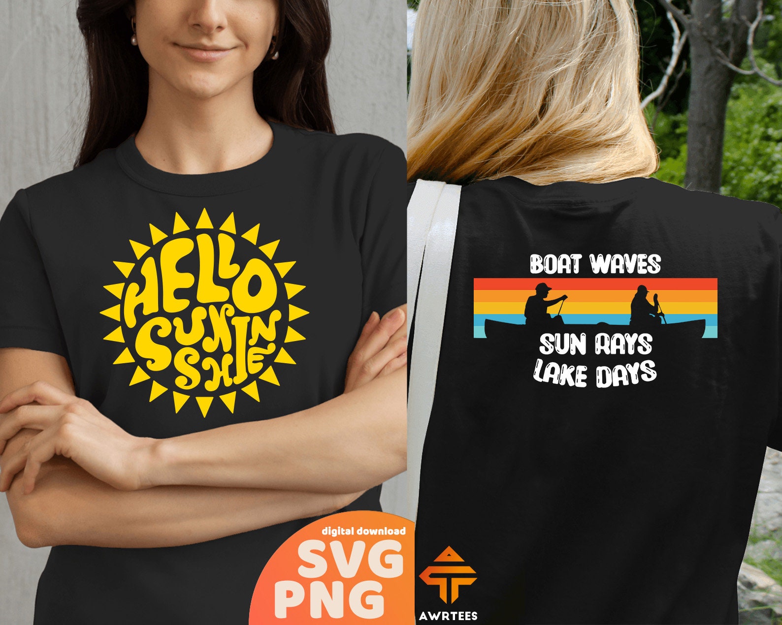 Boat Waves Sun Rays Lake Days Svg, Hello Sunshine Svg, Summer Lake Svg ...