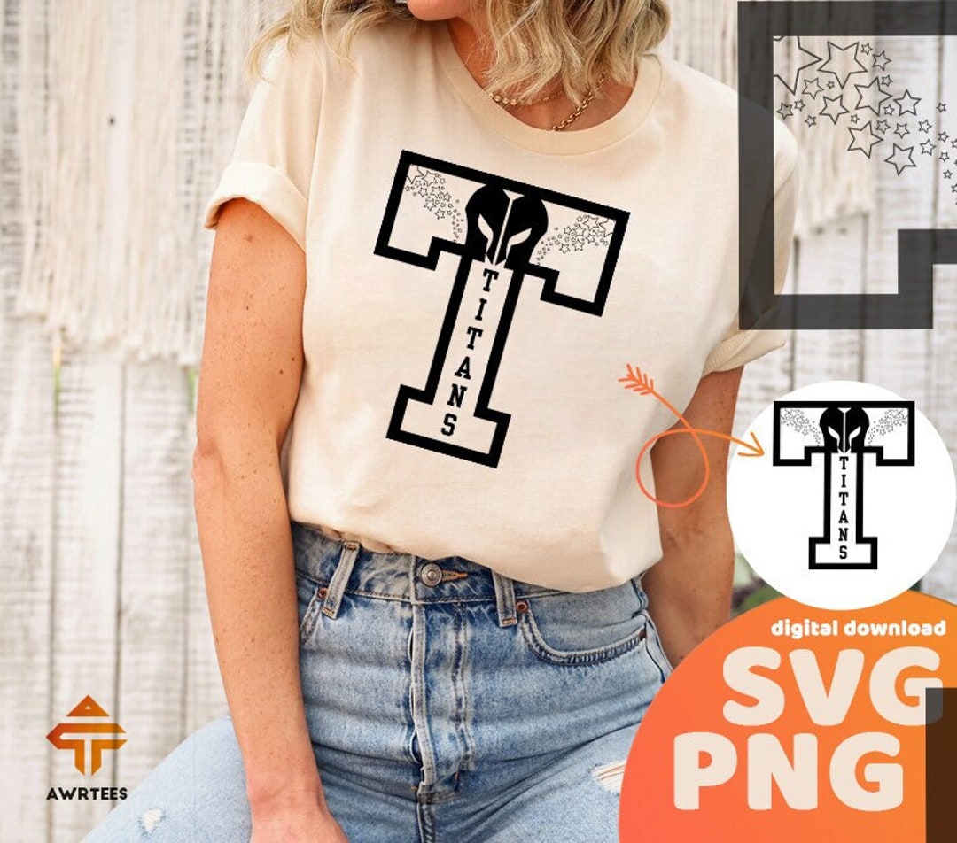 Titans SVG PNG + Numbers, Titans Helmet Letter T Svg, Stacked Titans ...