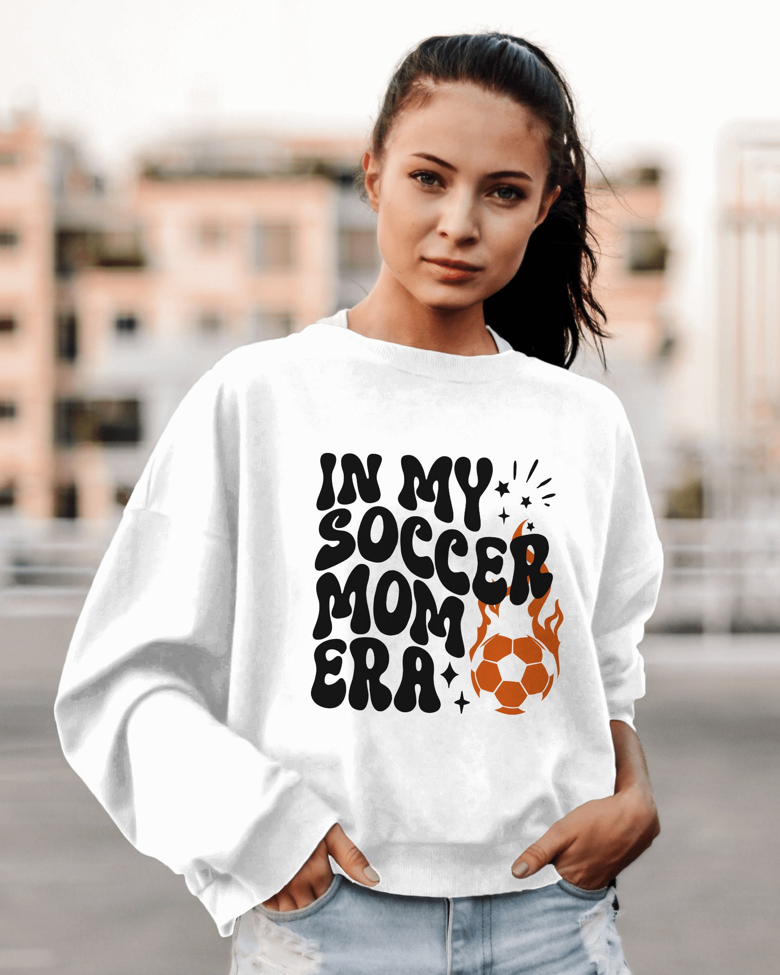 In My Soccer Mom Era Svg/png, Soccer Mom Svg, Soccer Mama Wavy Groovy ...