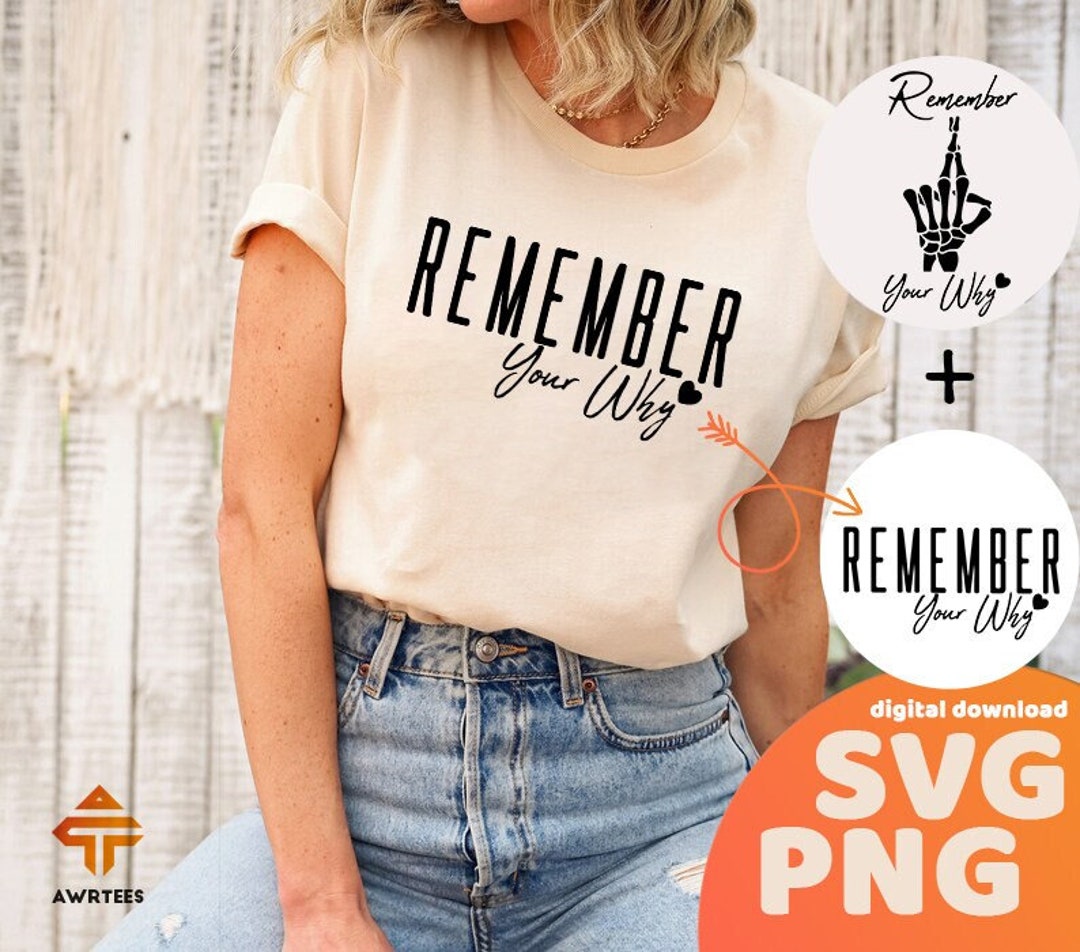 Remember Your Why SVG Png,motivational Quotes Svg, Inspirational Shirt ...