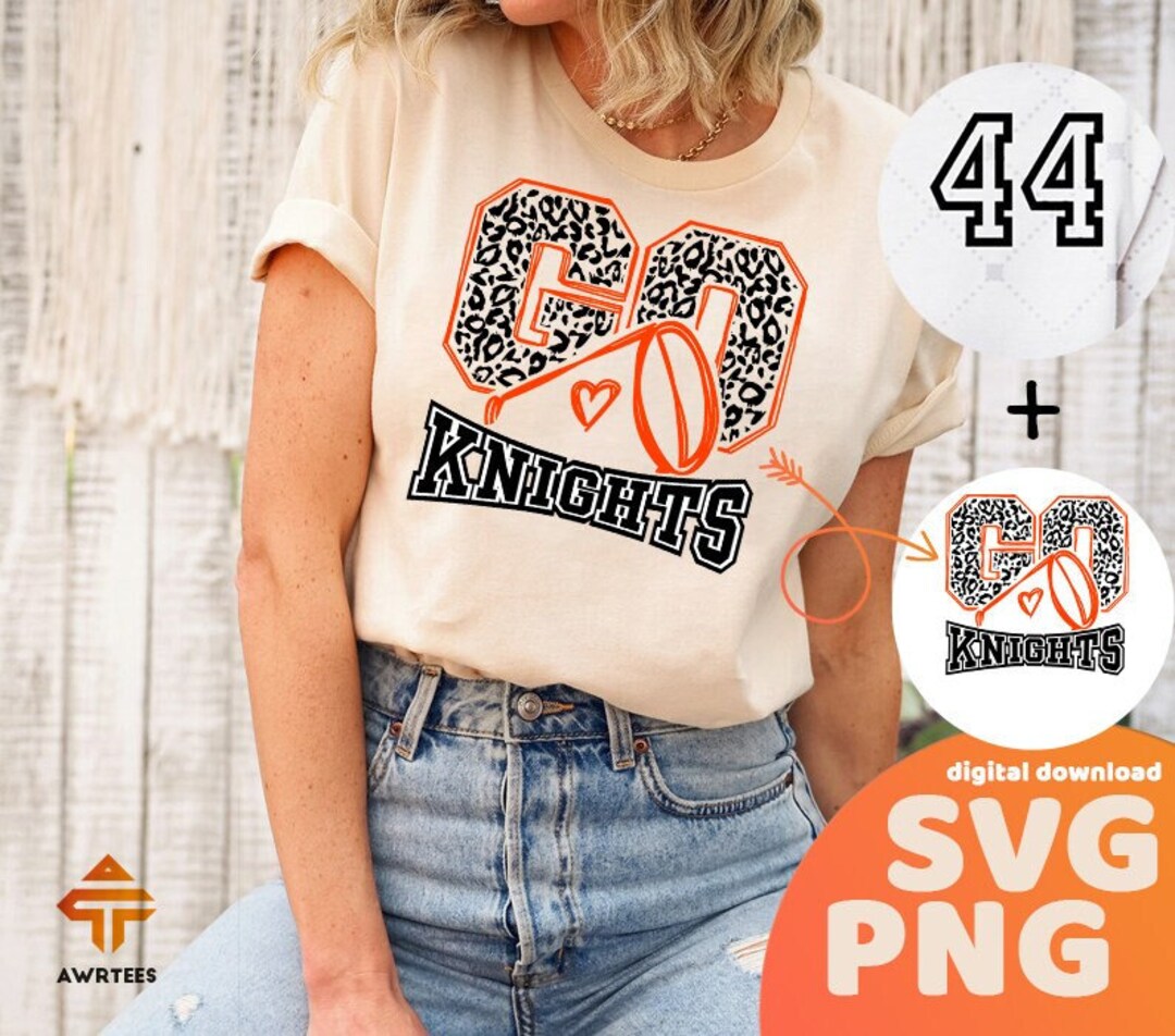 Leopard Go Knights Svg, Knights Svg, Football Svg, School Pride ...